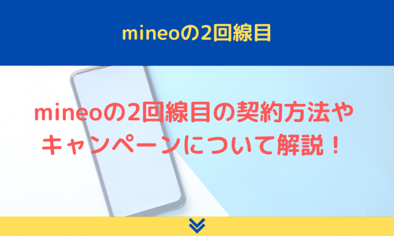 mineoは2回線目もSIM契約できる？契約方法やキャンペーンについて解説 | ロケホン